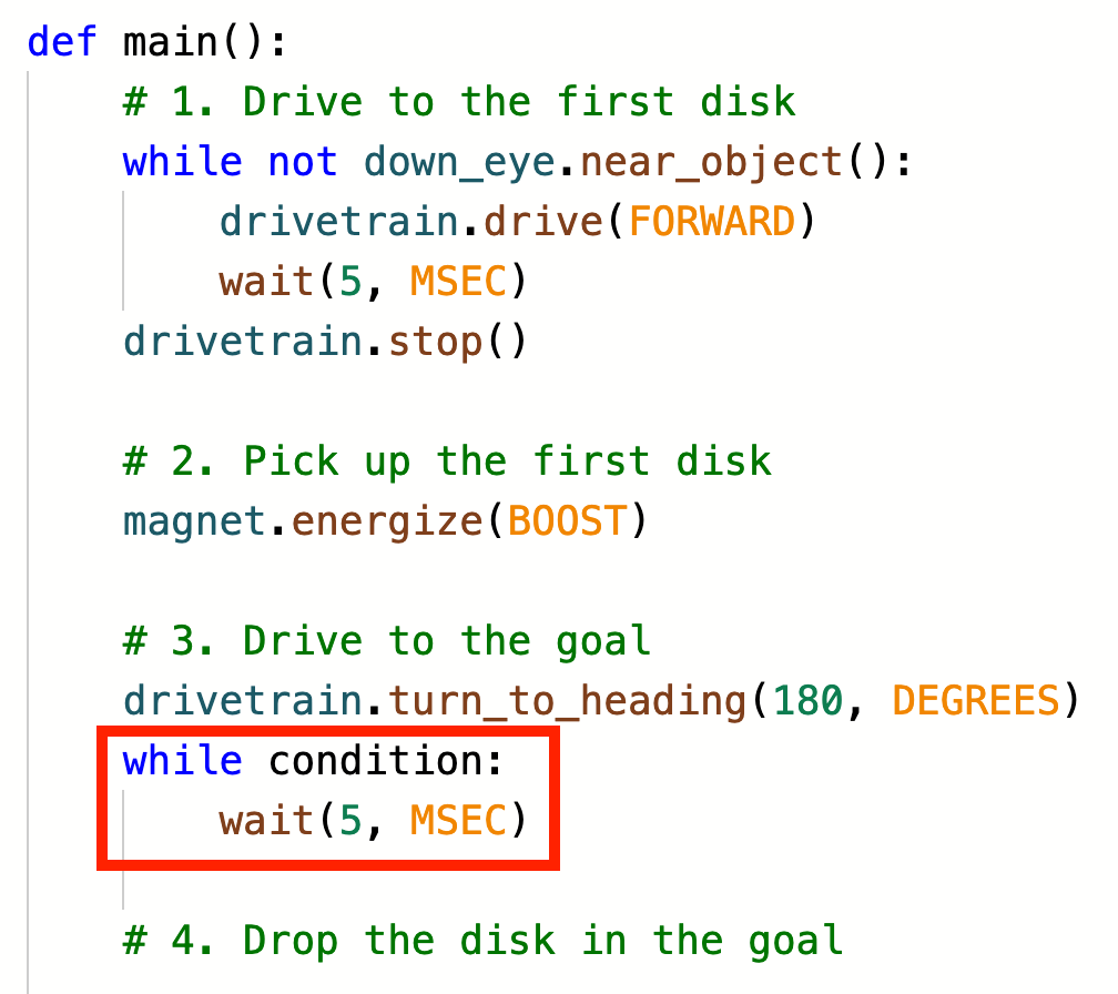 Unit 8 - Moving Disks with Loops - Lesson 3: Using Sensors and the ...