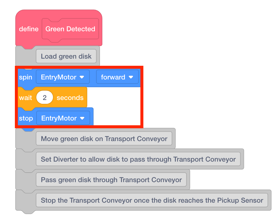 VEX AMCDemo - Conveyor Systems and Sensors - Lab 3 - Sort the Red and Green Disk
