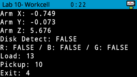 VEX AMCDemo - Conveyor Systems and Sensors - Lab 3 - Reading Sensor Values