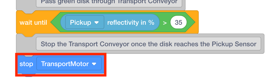 VEX AMCDemo - Conveyor Systems and Sensors - Lab 3 - Sort the Red and Green Disk